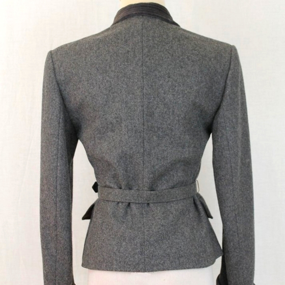 jaeger | Jackets & Coats | Vintage Jaeger Belted Gray Wool Jacket Uk 8 ...